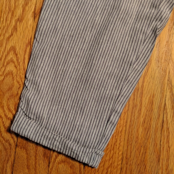Old Navy | Pants & Jumpsuits | Cuffed Hem Railroad Stripe Linen Blend ...